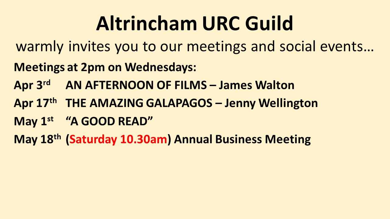 Guild News - Altrincham United Reformed Church