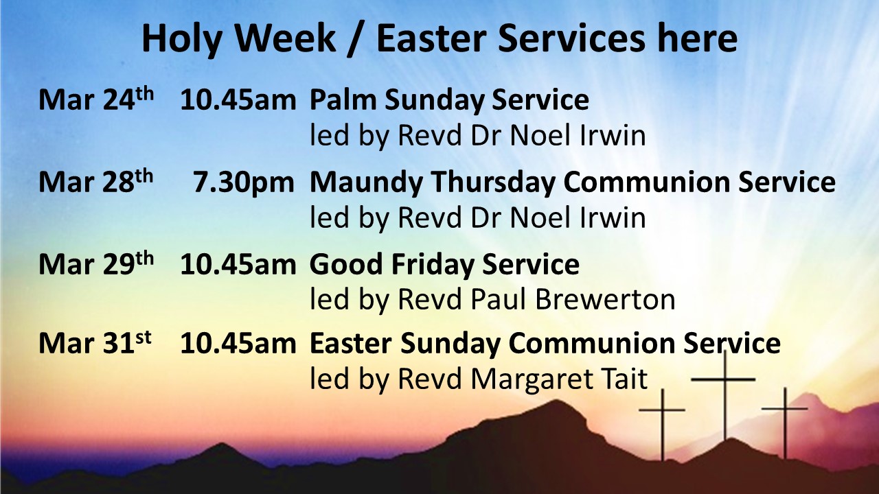 Upcoming services - Altrincham United Reformed Church